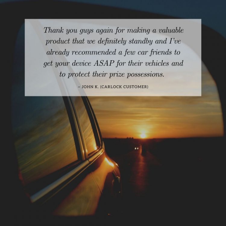 CarLock helped John catch a thief inside his car - CarLock