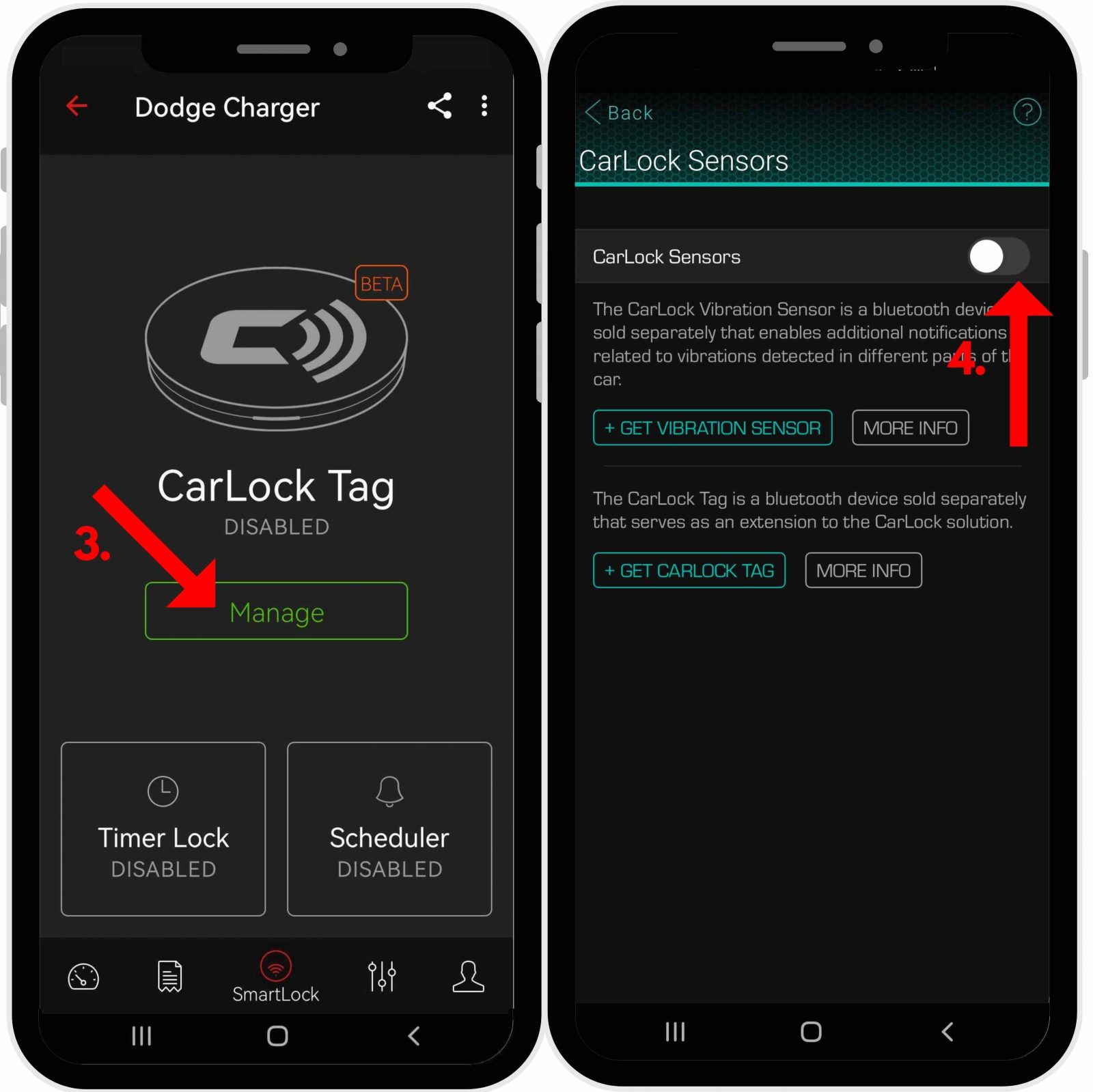 How to pair and turn on the Vibration Sensor - CarLock