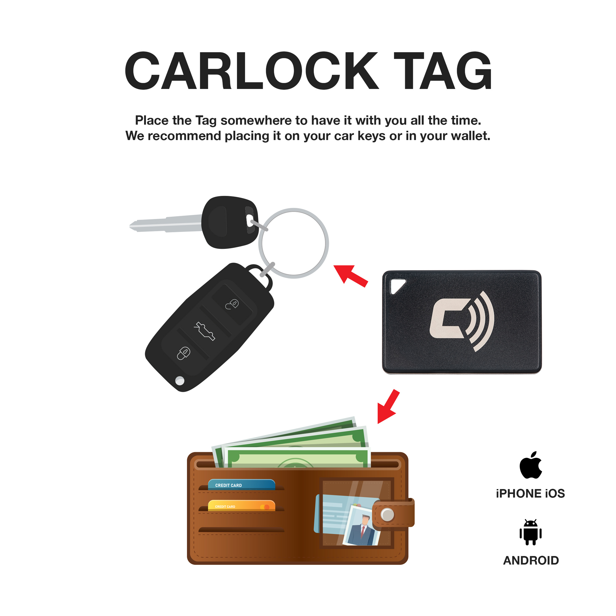 How to pair CarLock Tag 2.0 with your iPhone or Android phone - CarLock